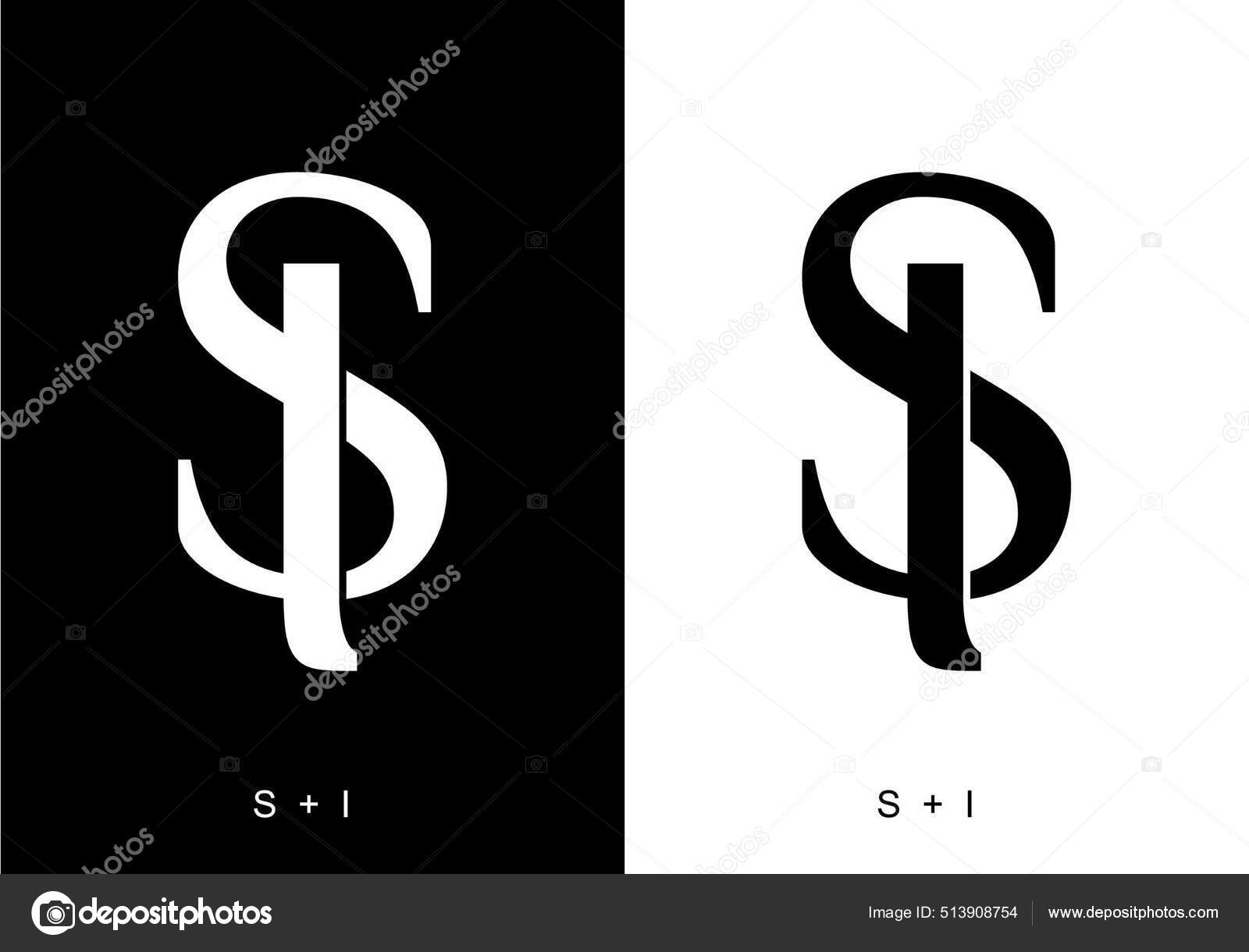 Black White Color Initial Letter Design Stock Vector by ©adipra 513908754
