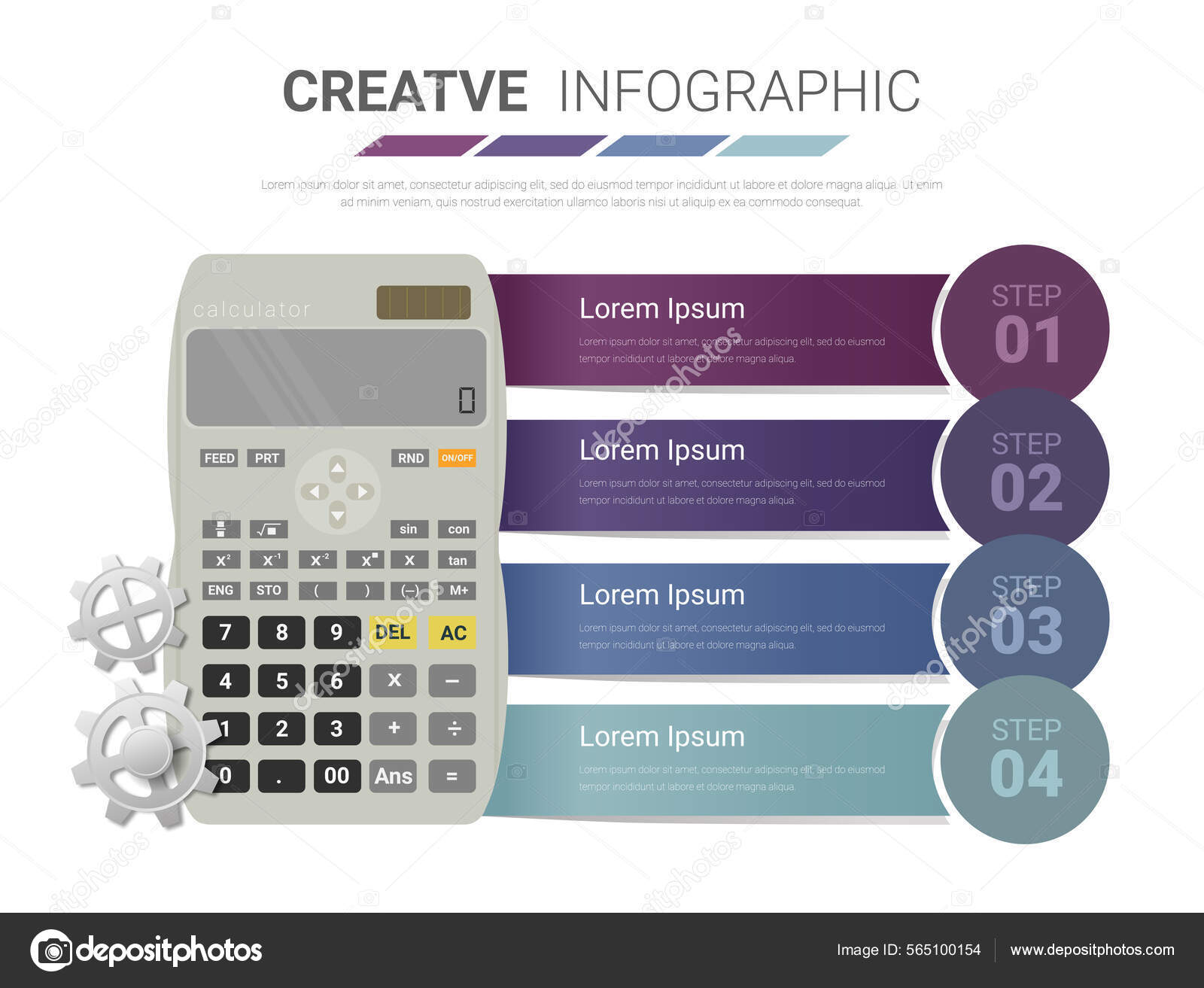 Scientific Calculator Infographic Steps Infographic Template ...
