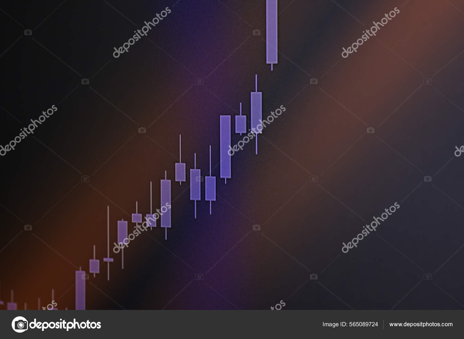 Growing Market Price Chart Increase Value Rise Prices Stock Exchange ...