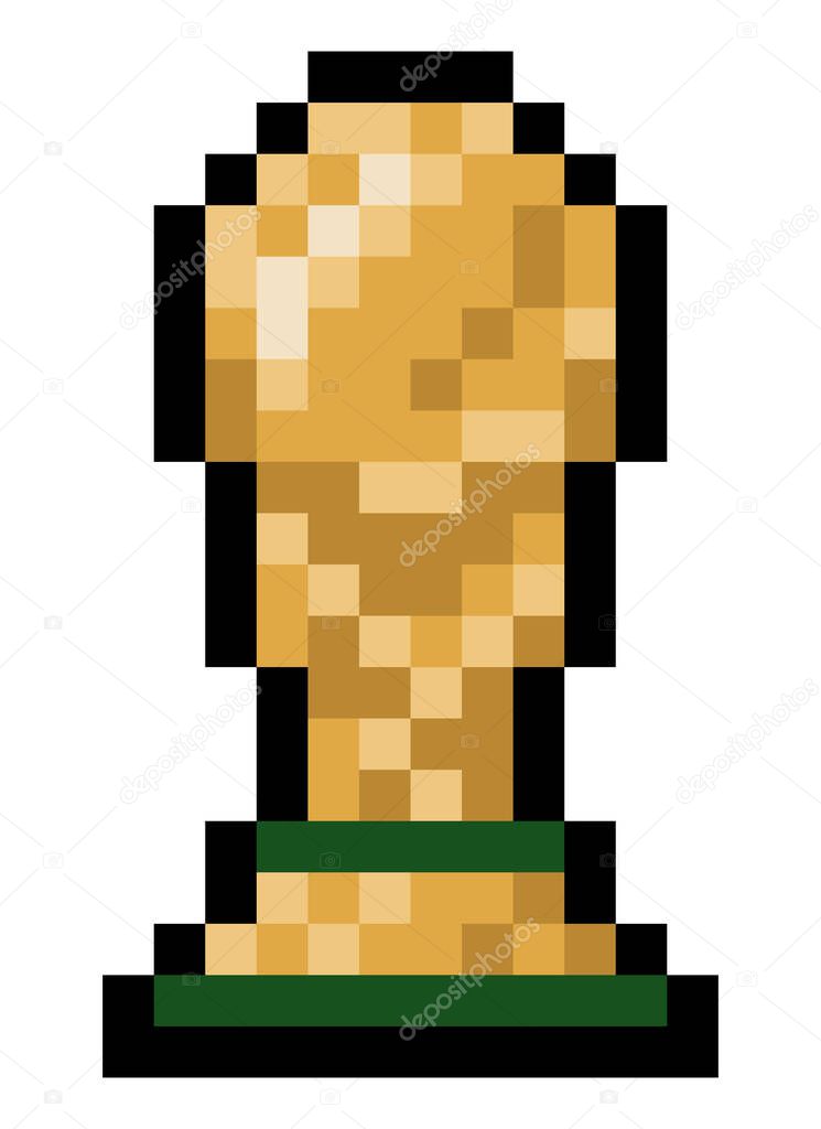 Pixel Copa del Mundo - aislado vector de 8 bits 2024