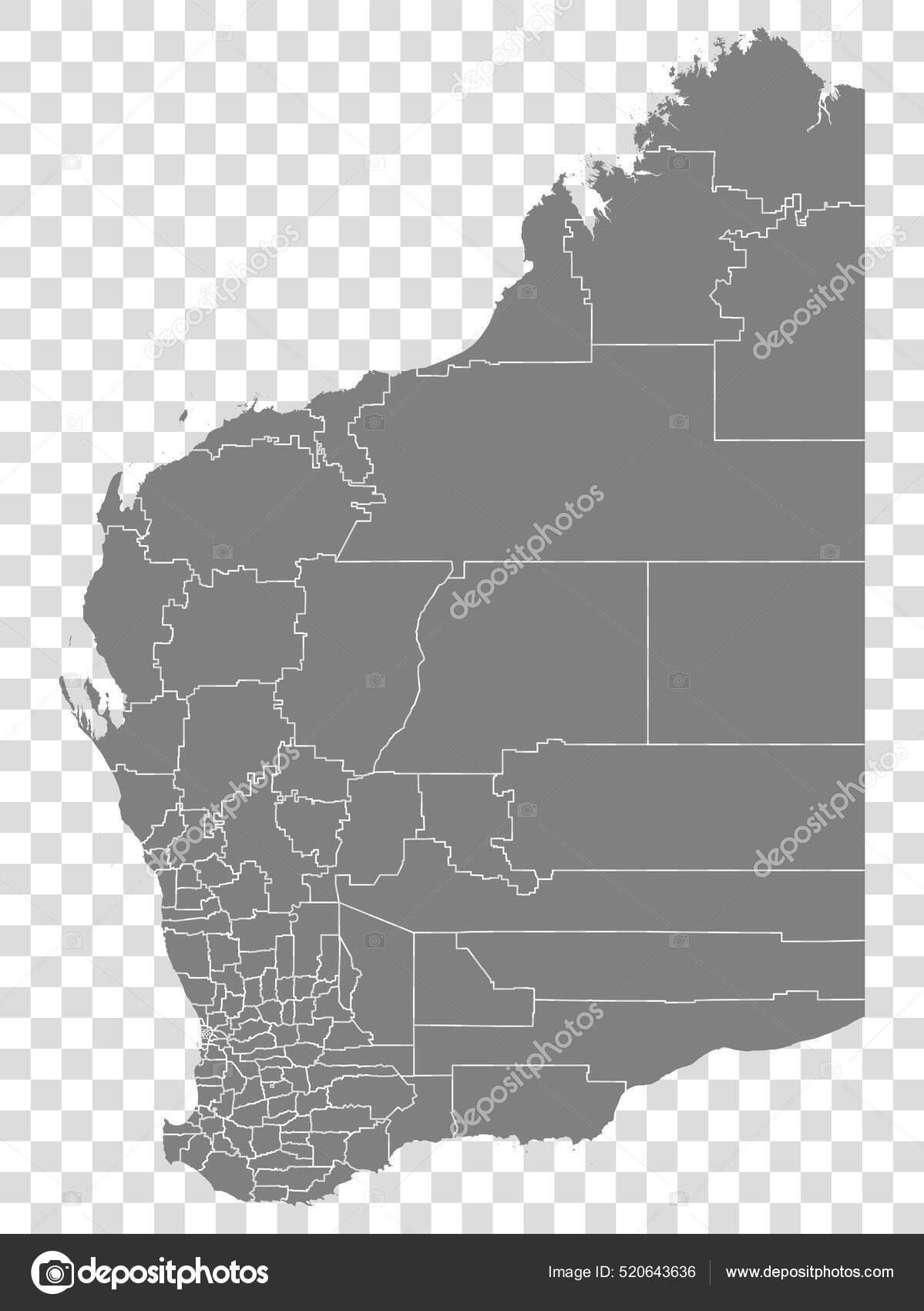 State Western Australia Map Transparent Background Blank Map State ...