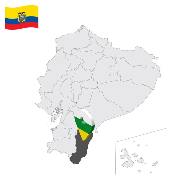 Ubicaci n Zamora Chinchipe Provincia en el mapa Ecuador. 3d signo de ...