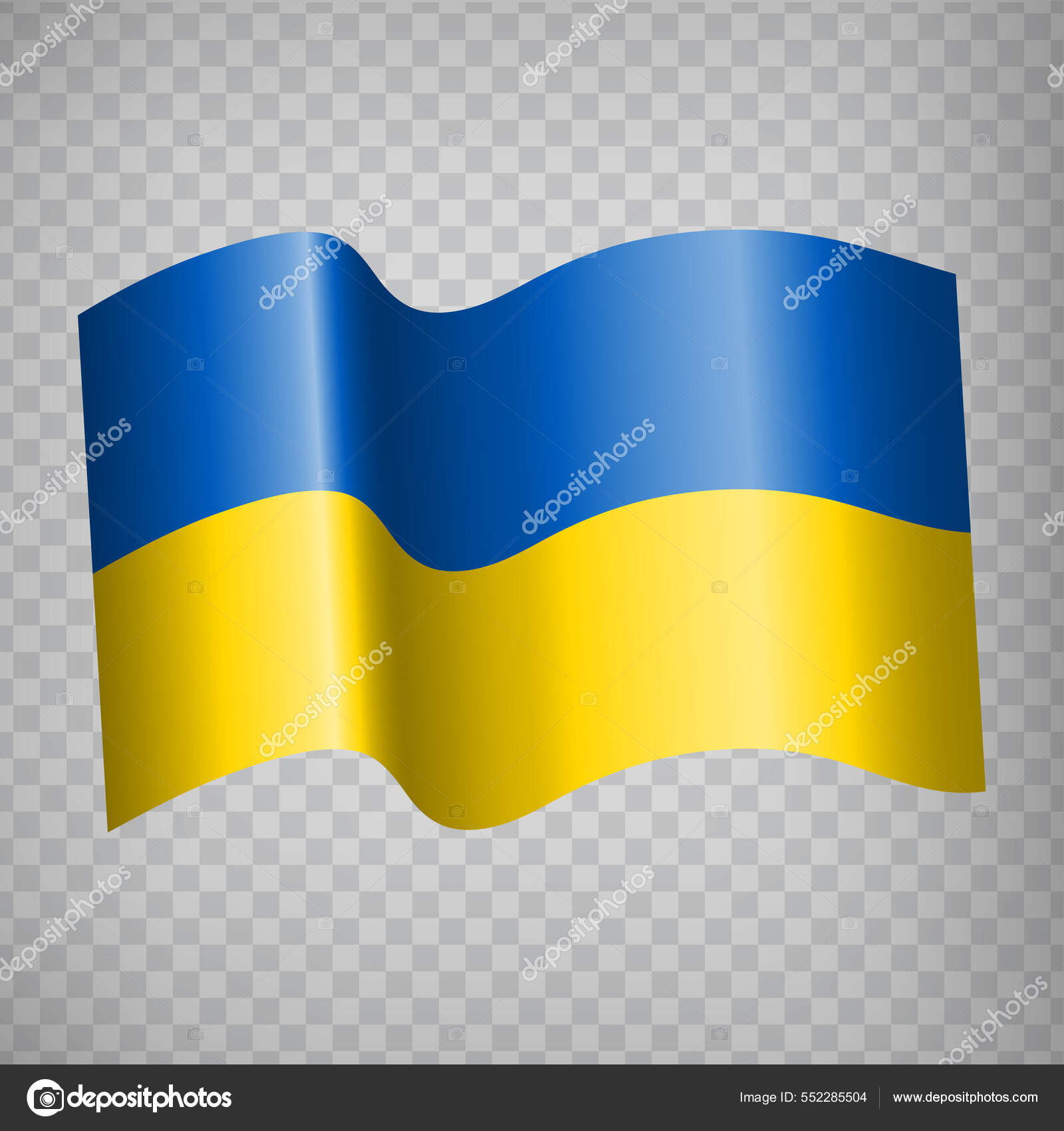 Realistic Waving Flag Ukraine Transparent Background National Flag ...