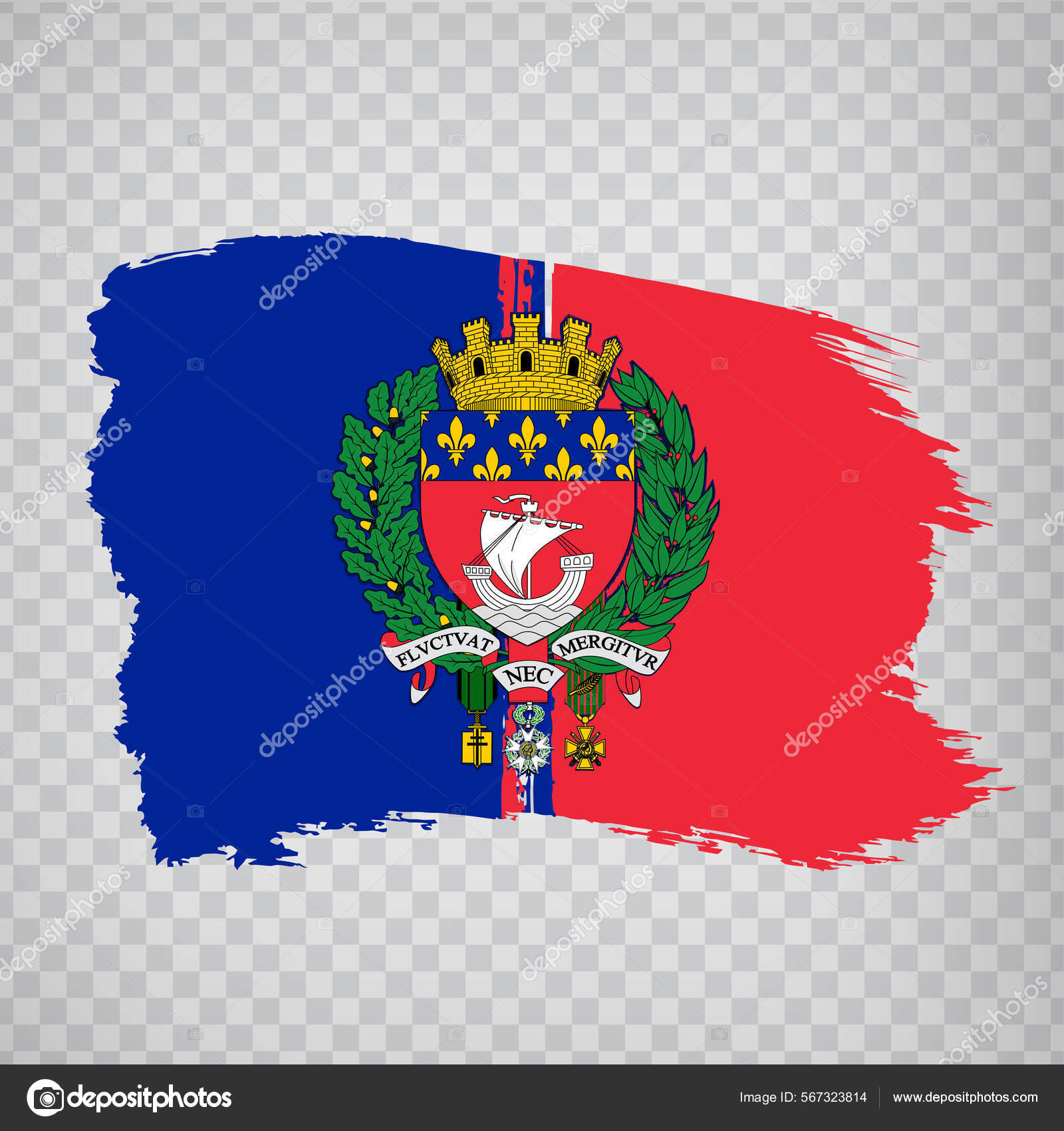 Flag Paris Brush Strokes Flag Paris Capital France Transparent ...