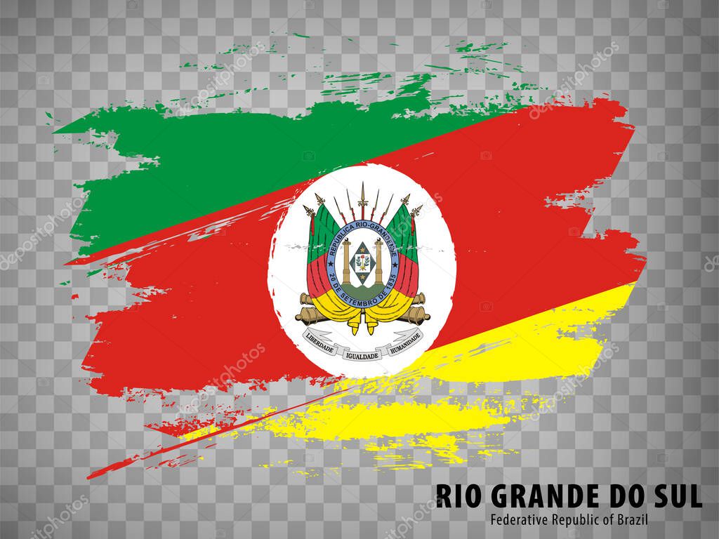 Bandera de Rio Grande do Sul de pinceladas. República Federal de Brasil ... Bandera de Rio Grande do Sul de pinceladas. República Federal de Brasil ...
