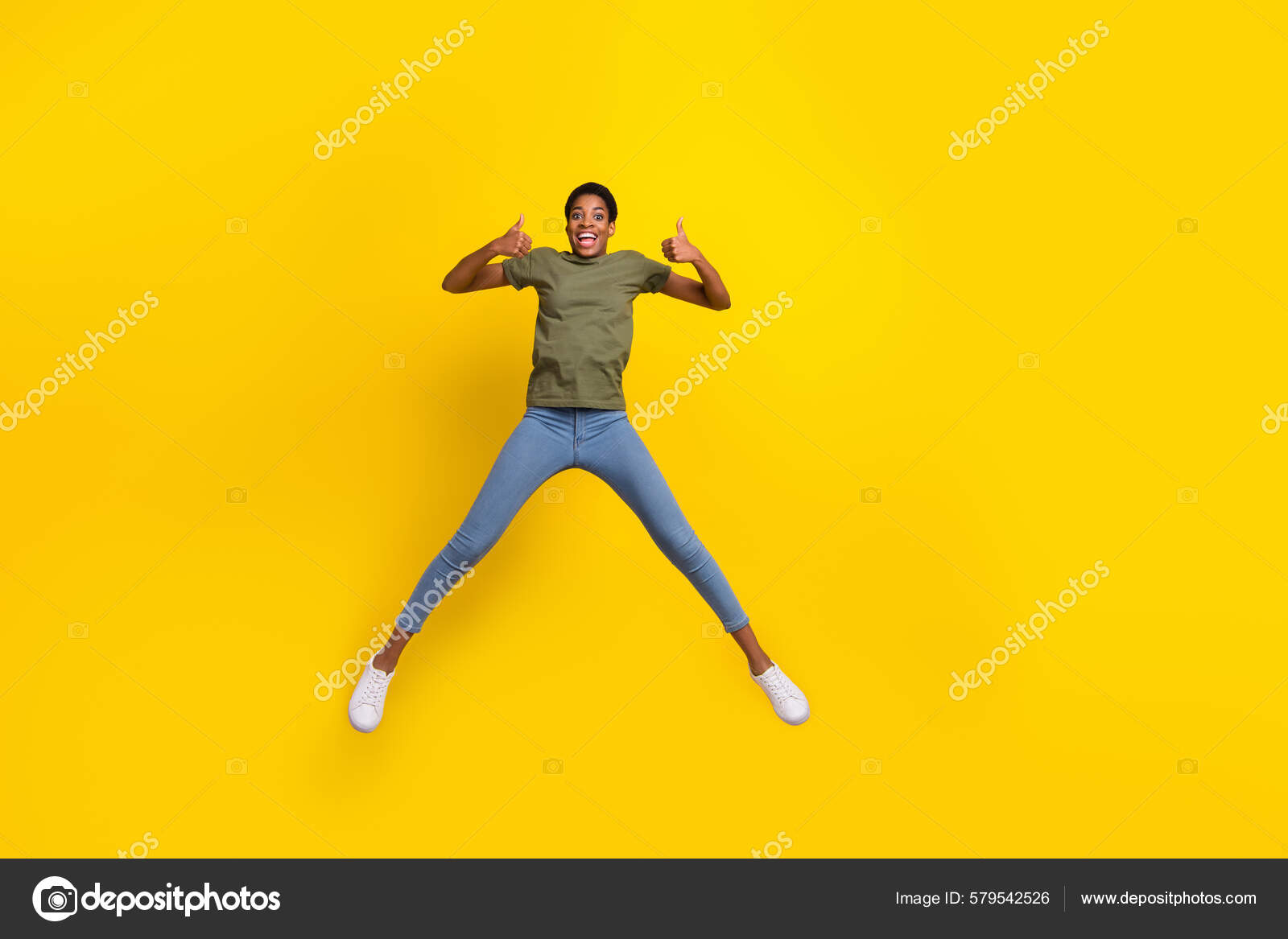 Energetic Person Jumping