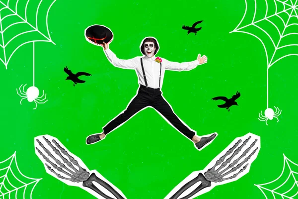 Cartoon Skeleton Falling