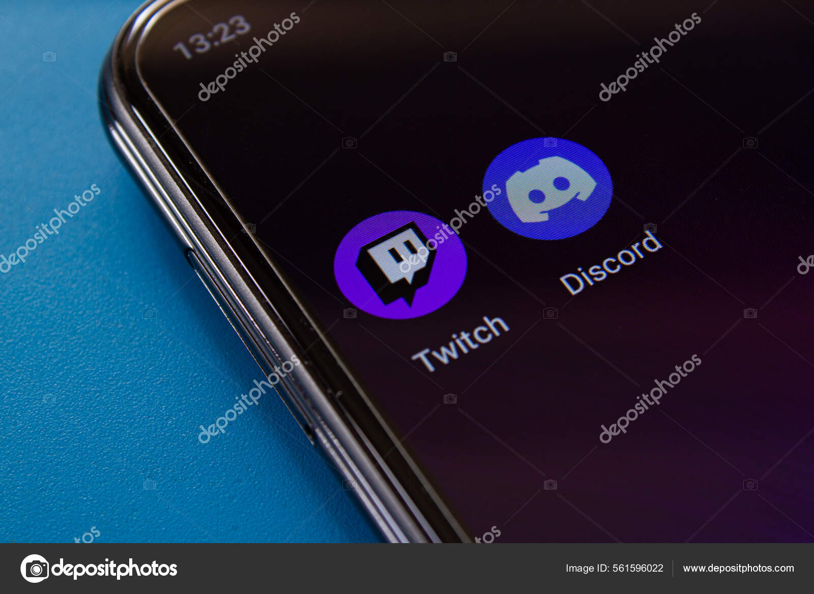 Twitch Discord Mobile App Icon Smartphone Screen Afyonkarahisar Turkey ...