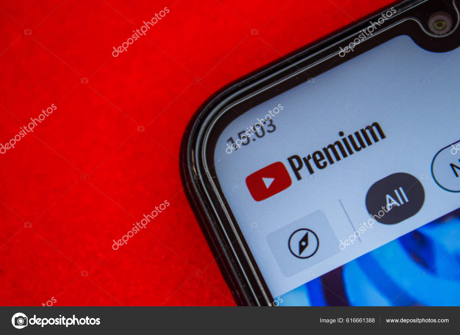 Youtube Premium Logo Smartphone Screen Popular Video Platform Youtube ...