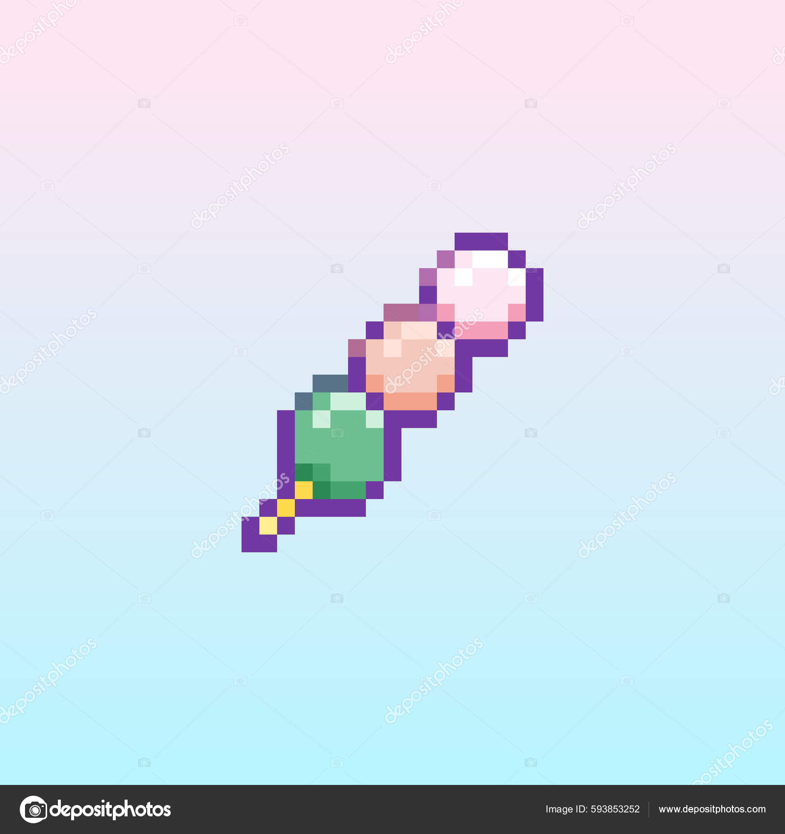 Pixel Art Dango Icon Bit Vector Sticker Smile Japanese Snack 图库矢量图© ...