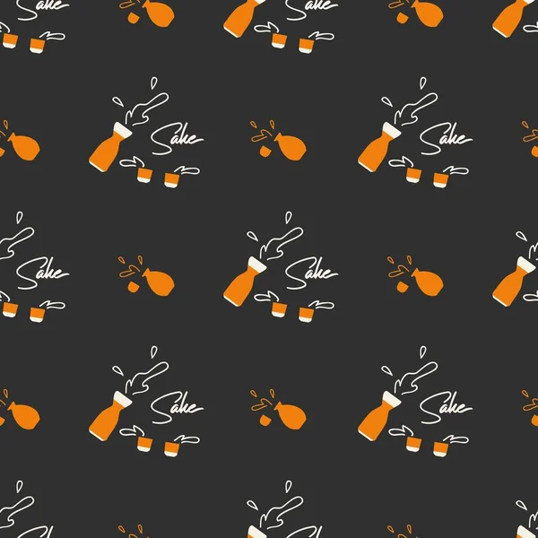 Drink Sake Abstract Vector Graphic Art Seamless Pattern Can Use Stock ...