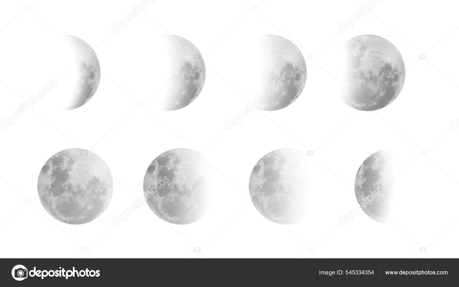 Image vectorielle Phase Lune Vectoriel Ensemble Conception Icônes ...