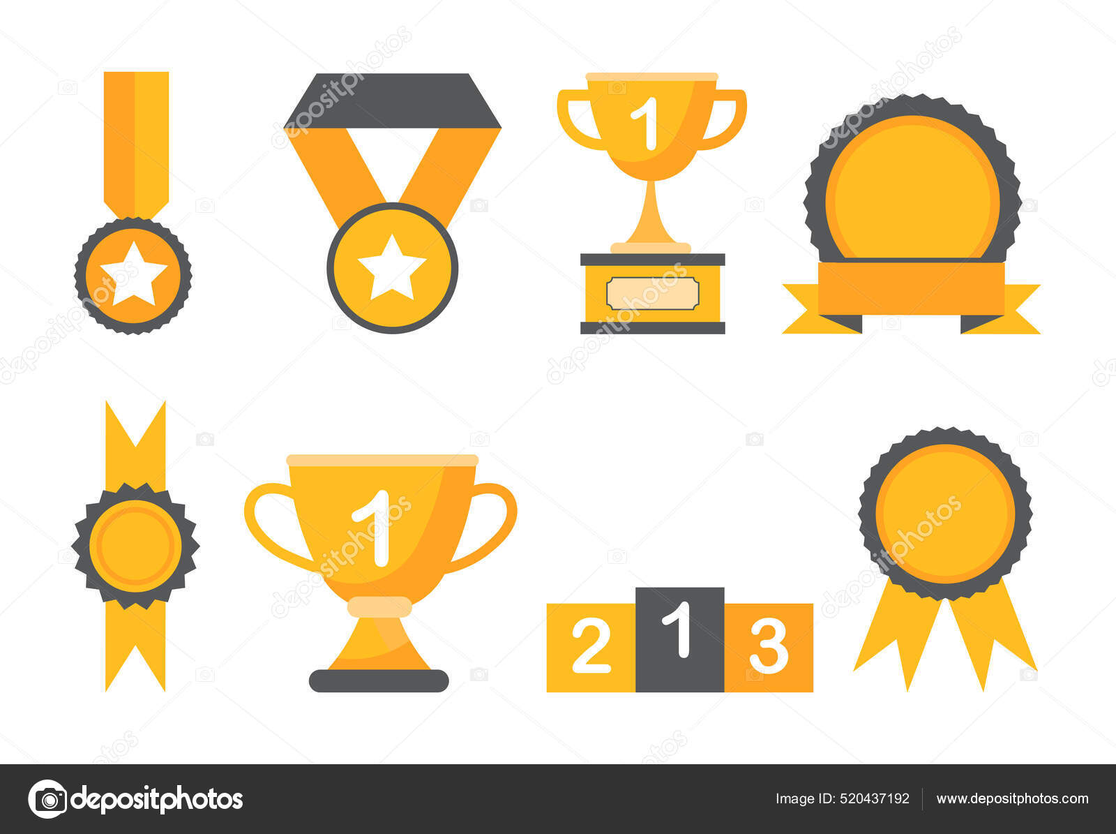 Set of winner symbols Stock Vector Image by ©edgecreative01@gmail.com ...