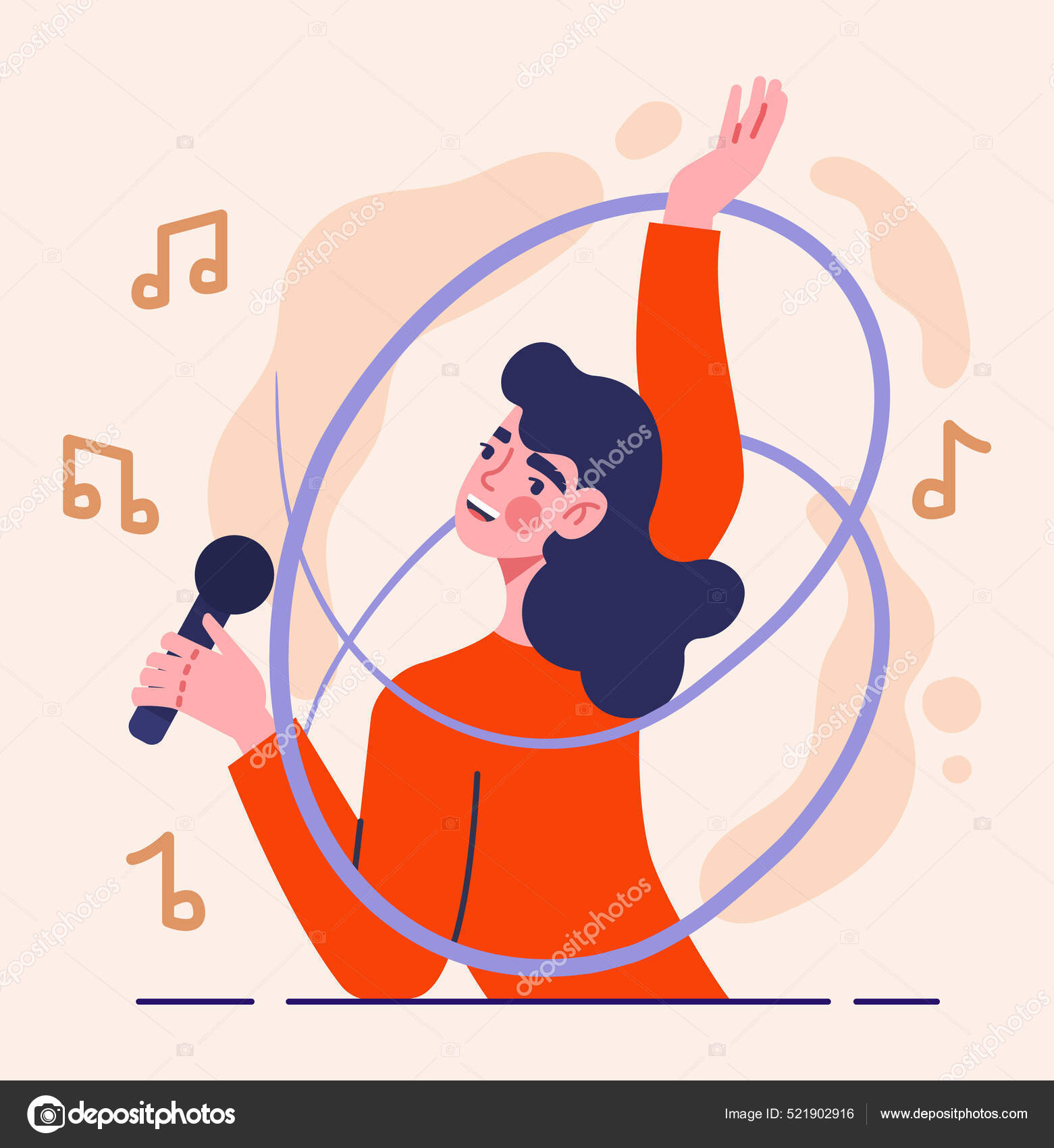 Woman singer concept Stock Vector by ©edgecreative01@gmail.com 521902916
