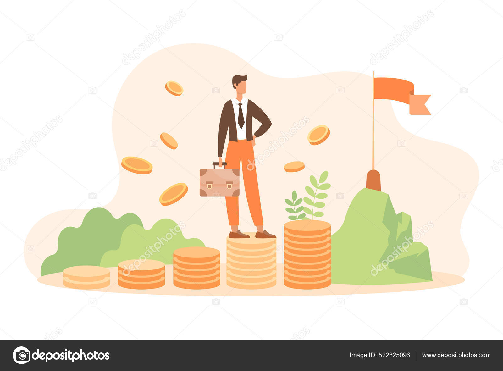 Financial goal concept Stock Vector by ©edgecreative01@gmail.com 522825096