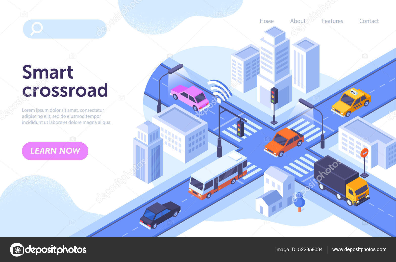 Smart crossroad concept Stock Vector Image by ©edgecreative01@gmail.com ...