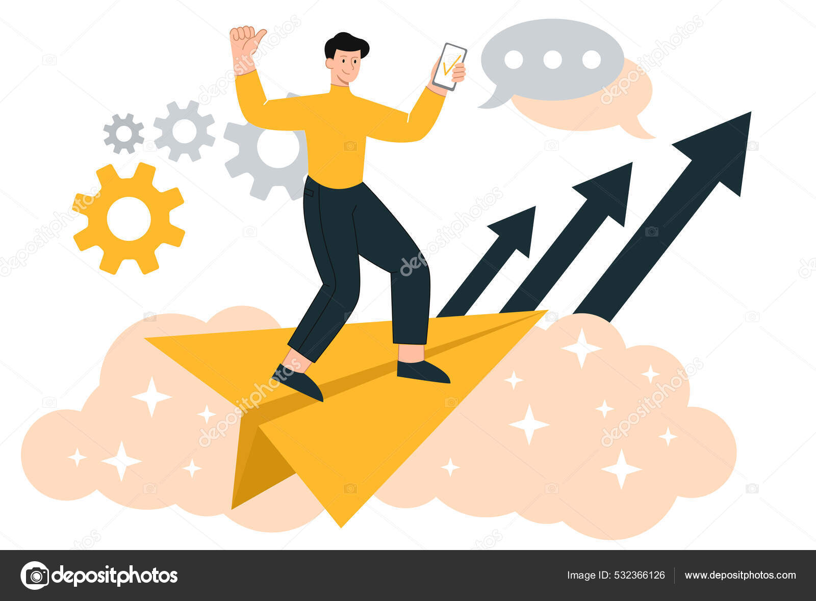 Man sending message Stock Vector Image by ©edgecreative01@gmail.com ...