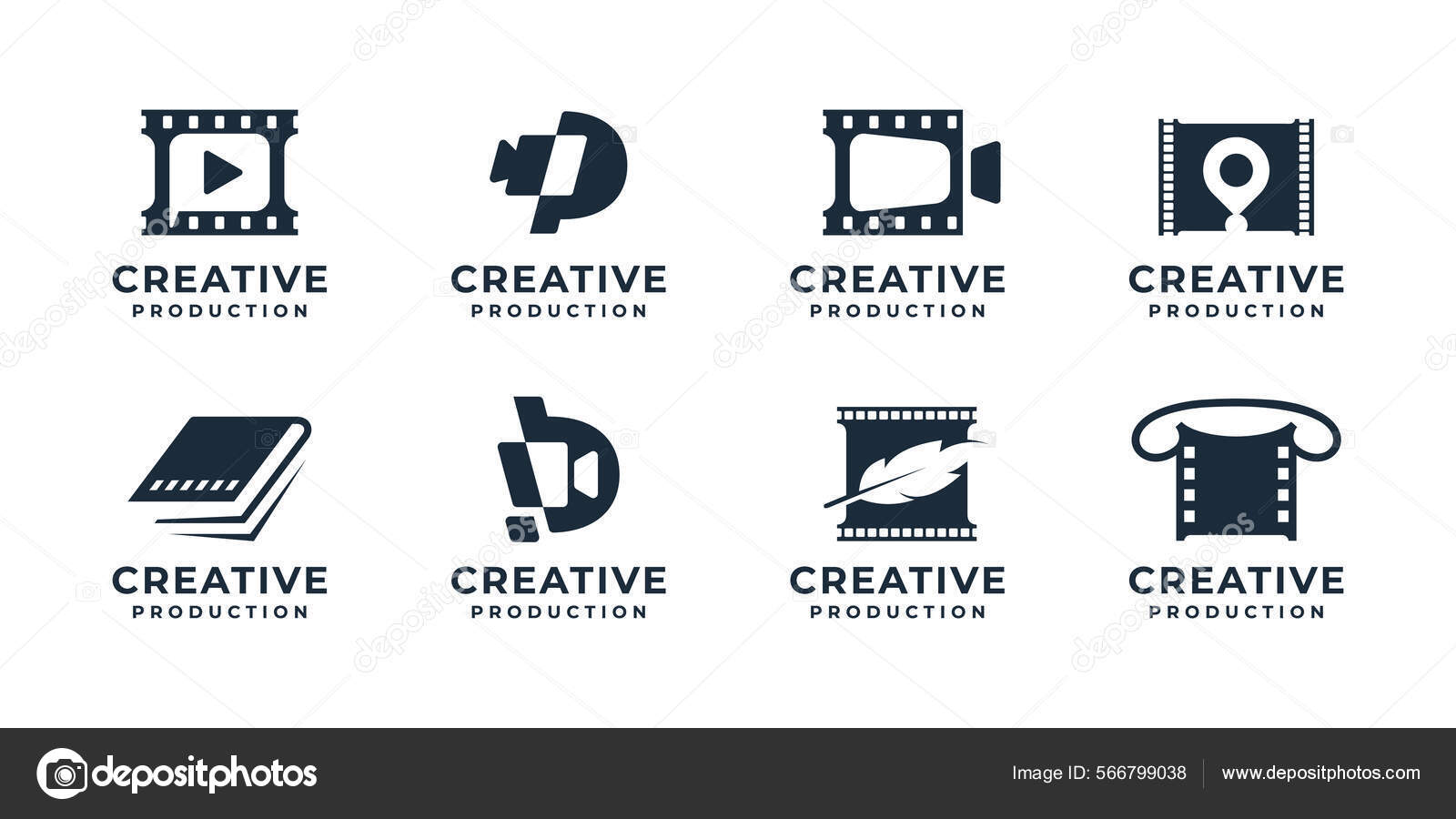 Set Creative Production Video Logo Inspiration Cinema Logo Abstract ...