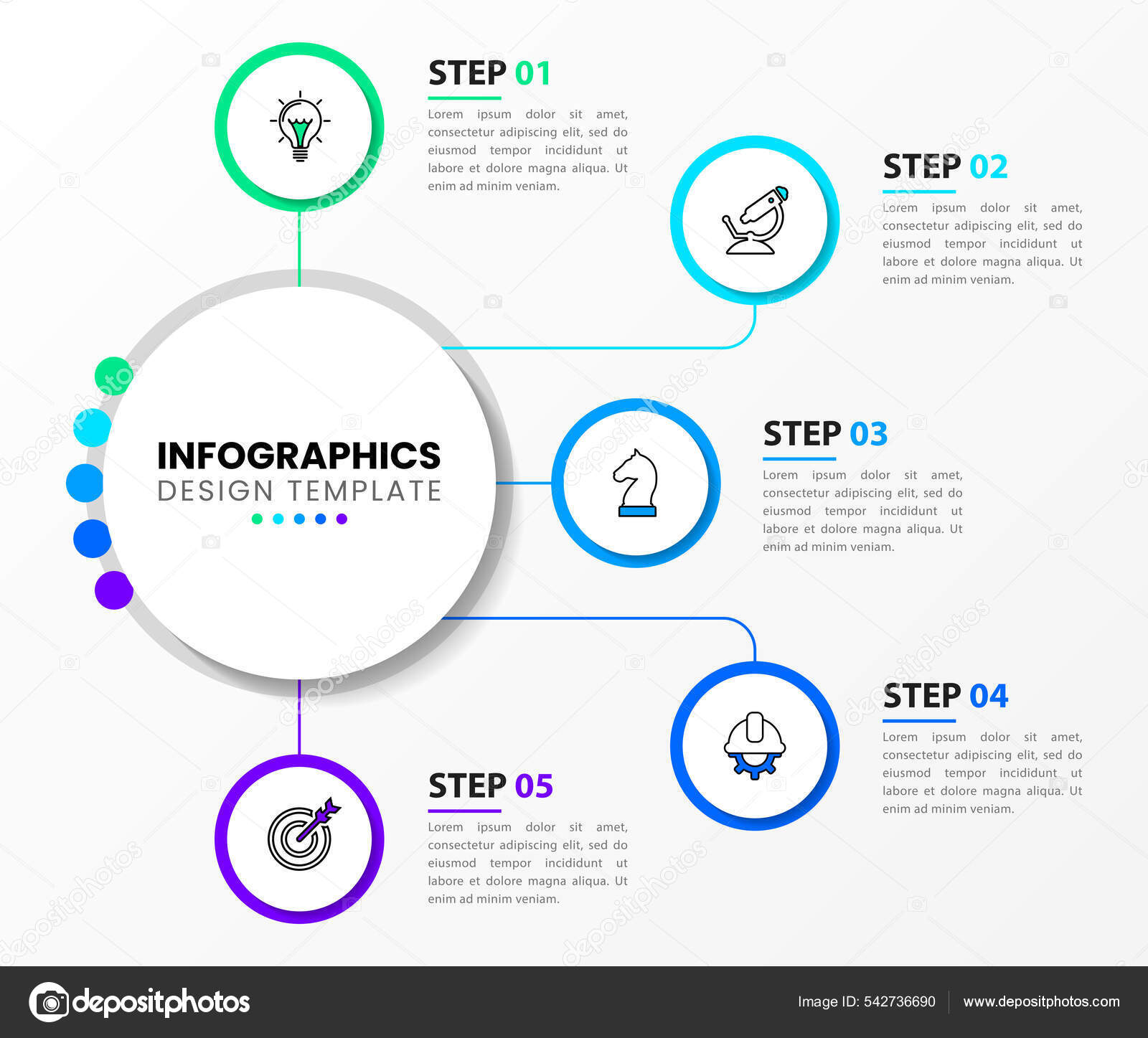 Infographic Template Icons Options Steps Technology Concept Can Used ...