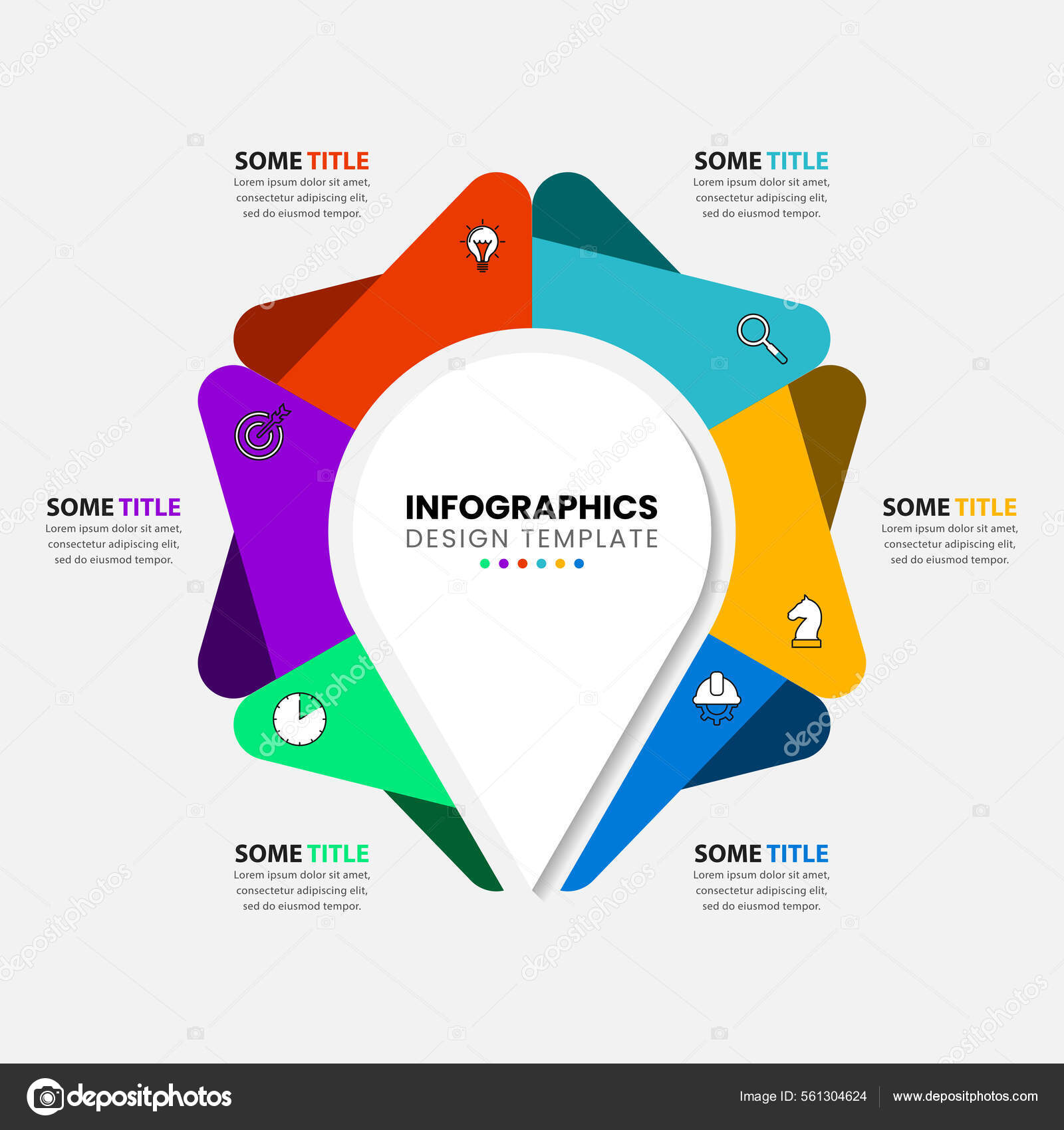 Infographic Template Icons Options Steps Pointer Can Used Workflow ...