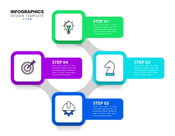 Infographic Template Icons Options Steps Connected Circles Can Used Workflow Stock Vector by ...