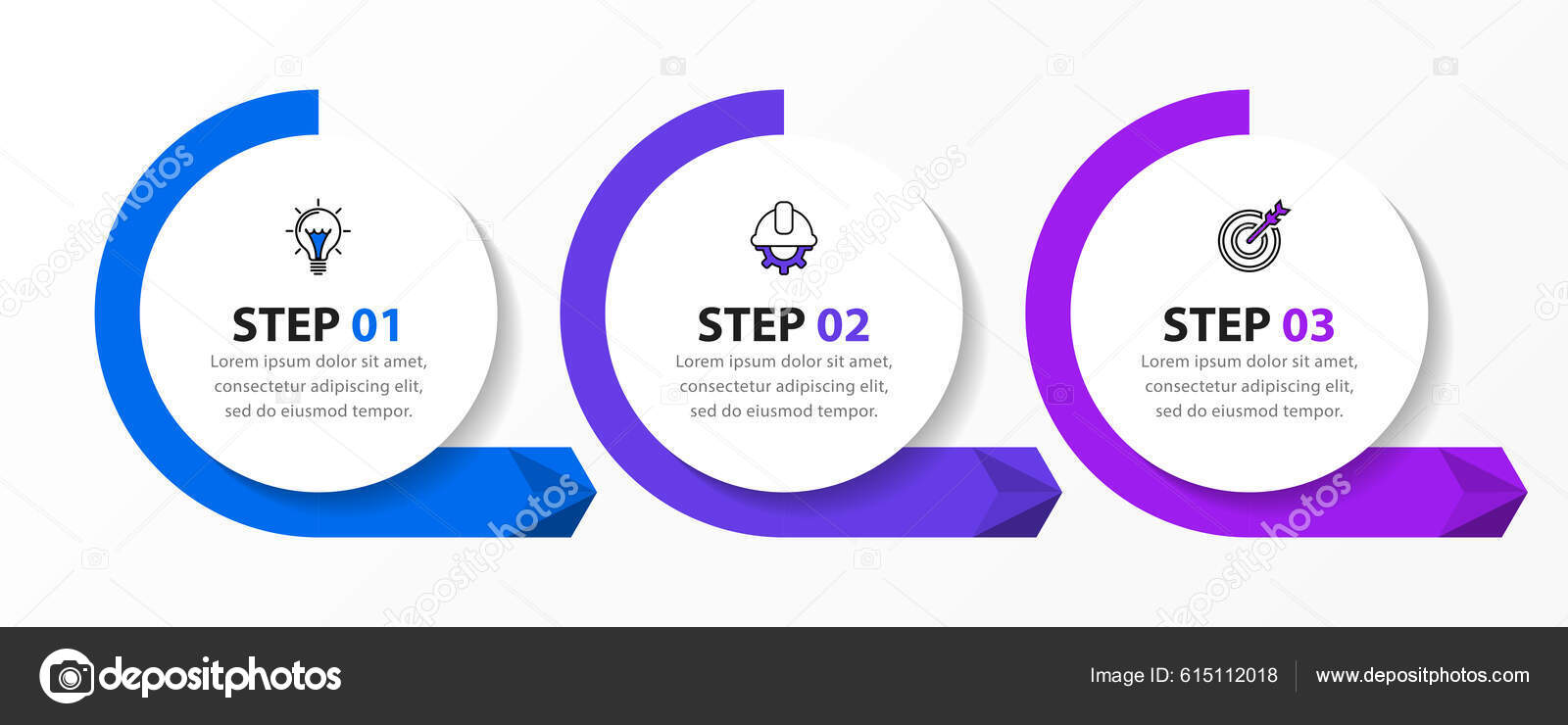 Infographic Template Icons Options Steps Circles Can Used Workflow Layout Stock Vector by ...