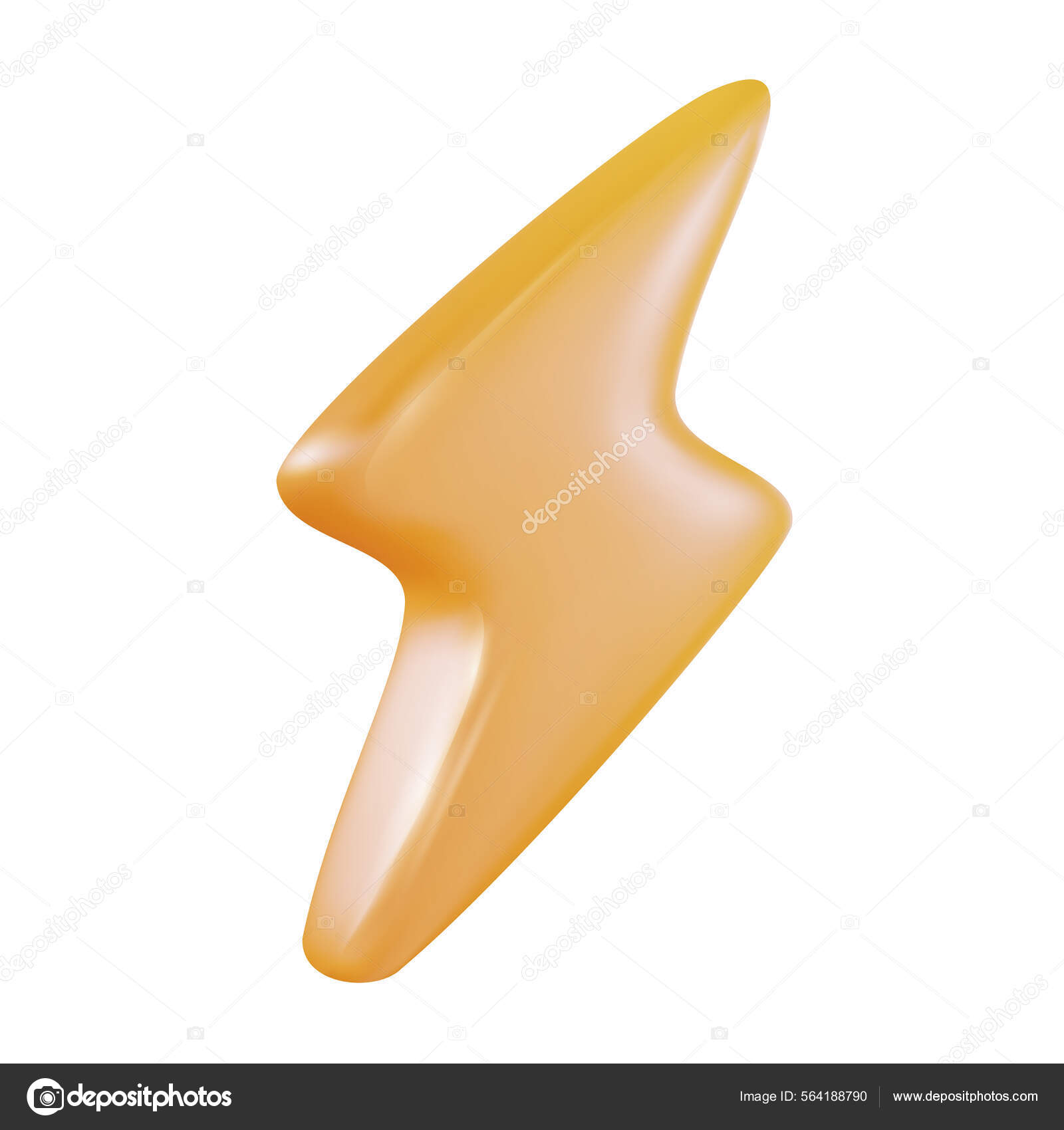 Caricatura Relámpago Aislado Sobre Fondo Blanco Elemento Diseño ...