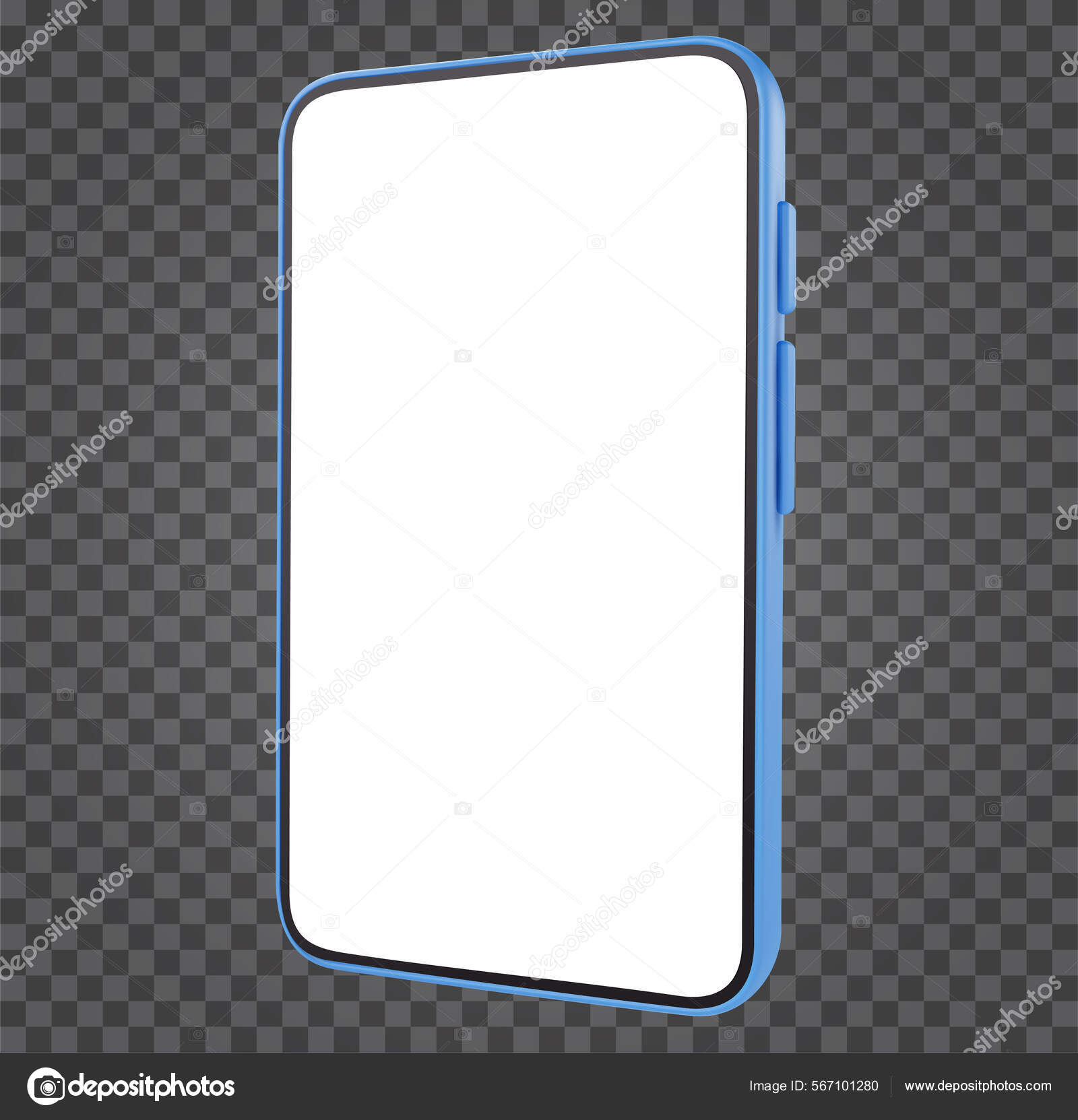 Realistic Smartphone Isolated Transparent Background Modern Minimal ...