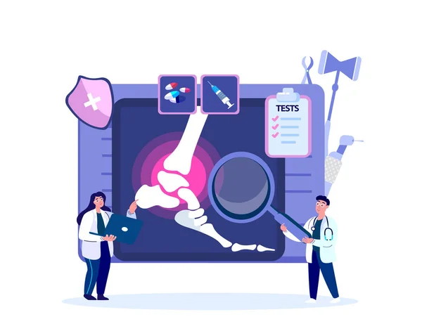 Ortopedia Cient ficos, traumat logos Cirujanos M dicos examinan tobillo, artritis en los pies ...