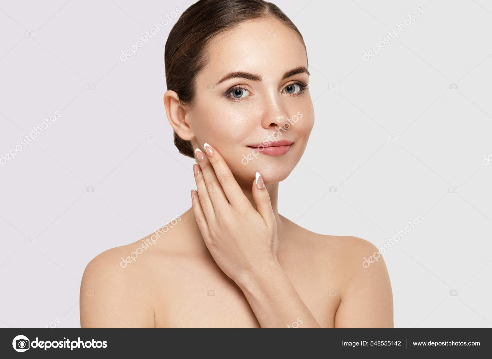 Beautiful Young Woman Clean Fresh Skin Facial Treatment Cosmetology ...