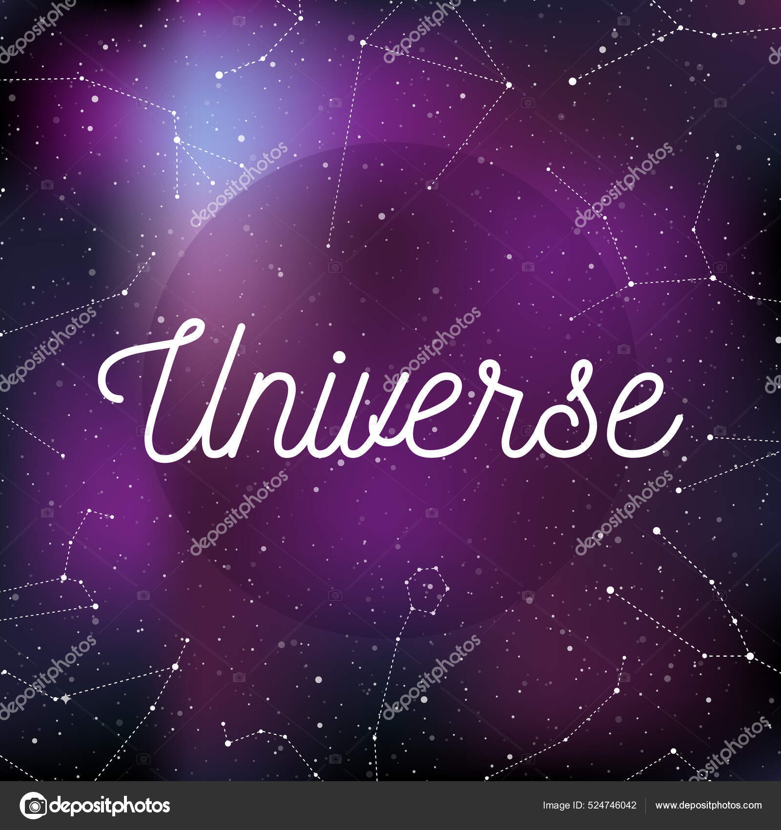Star Universe Background Zodiac Constellations Word Universe Vector ...