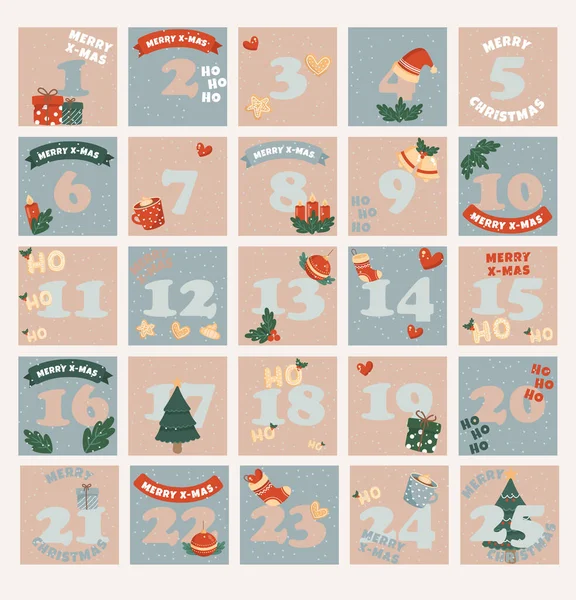 Christmas countdown numbers Vector Images | Depositphotos