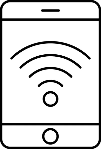 Mobile Smartphone Wifi Icon Outline Style Stock Vector by ©iconfinder ...