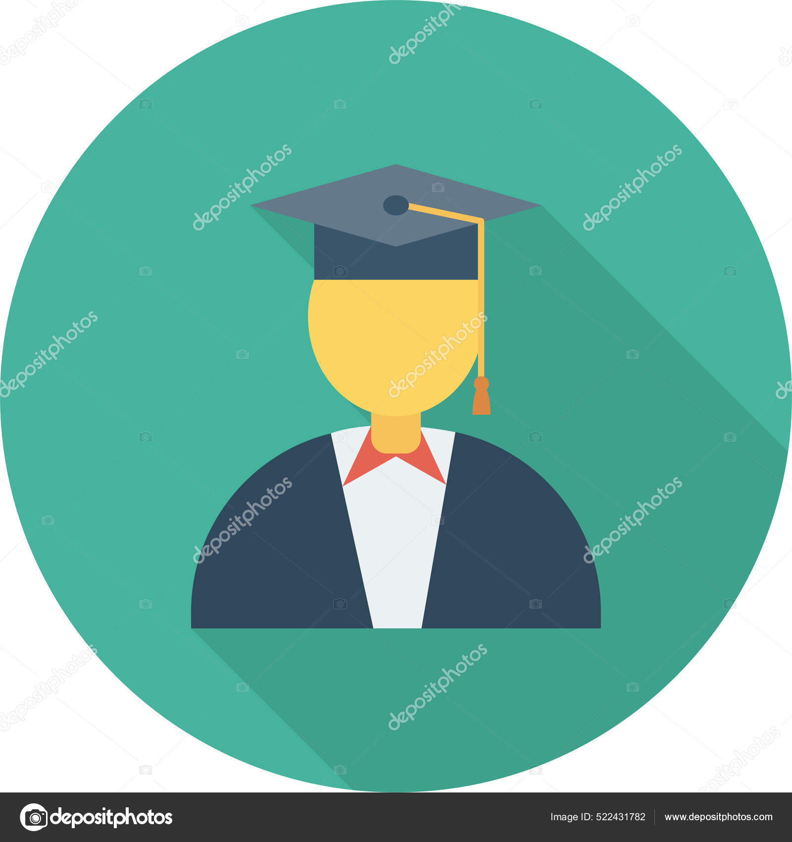 Enseignement Enseignant Icône Niveau Dans Style Plat image vectorielle ...