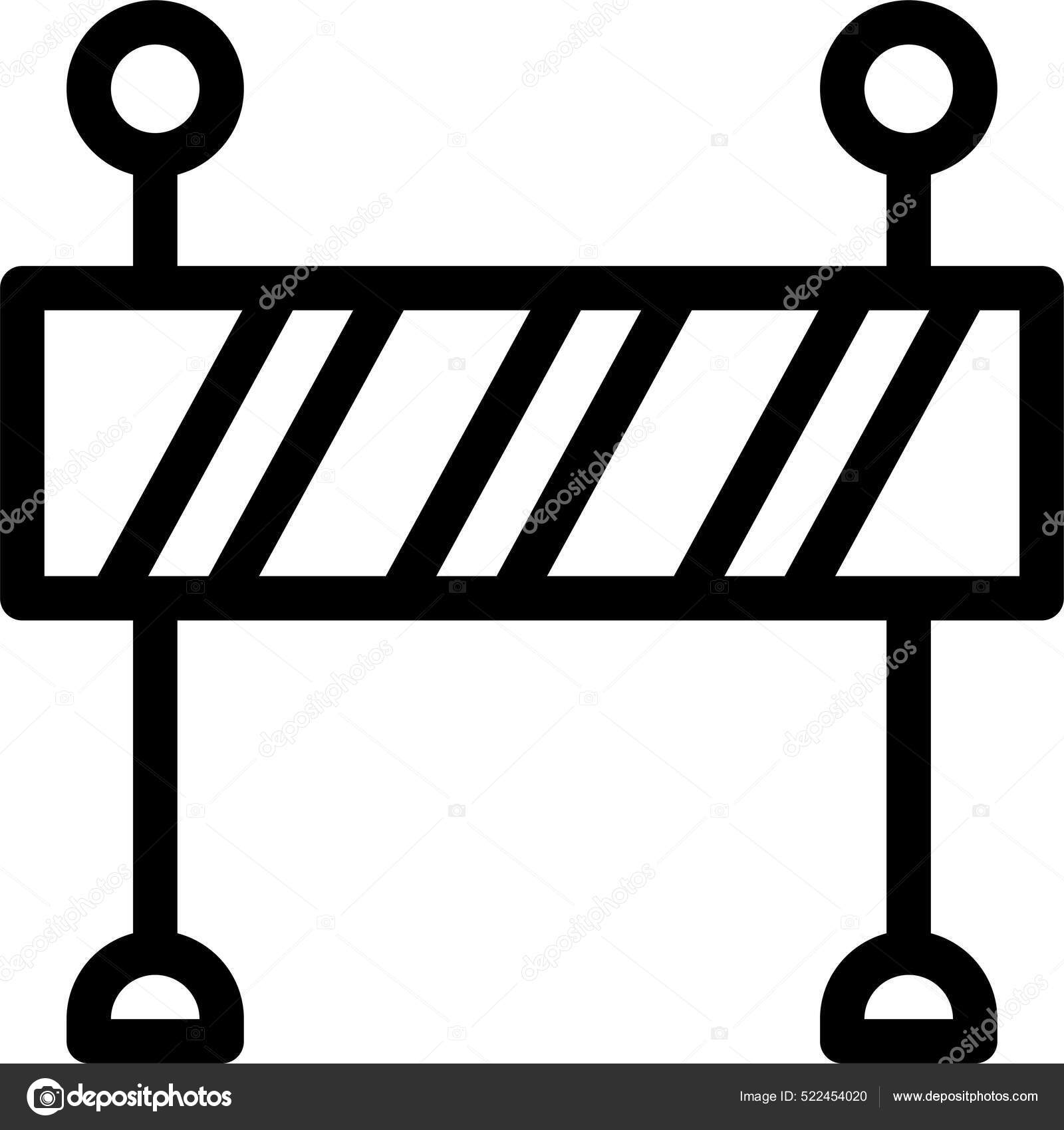 Barrier Block Boundary Icon Outline Style Stock Vector Image by ...