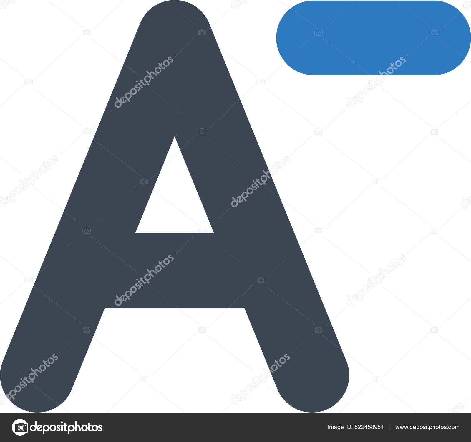 Disminuir Fuente Icono Más Pequeño Vector de stock #522458954 de ©iconfinder