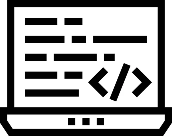 Kode Ikon Komputer Dalam Gaya Outline Vektor Stok oleh ©iconfinder ...