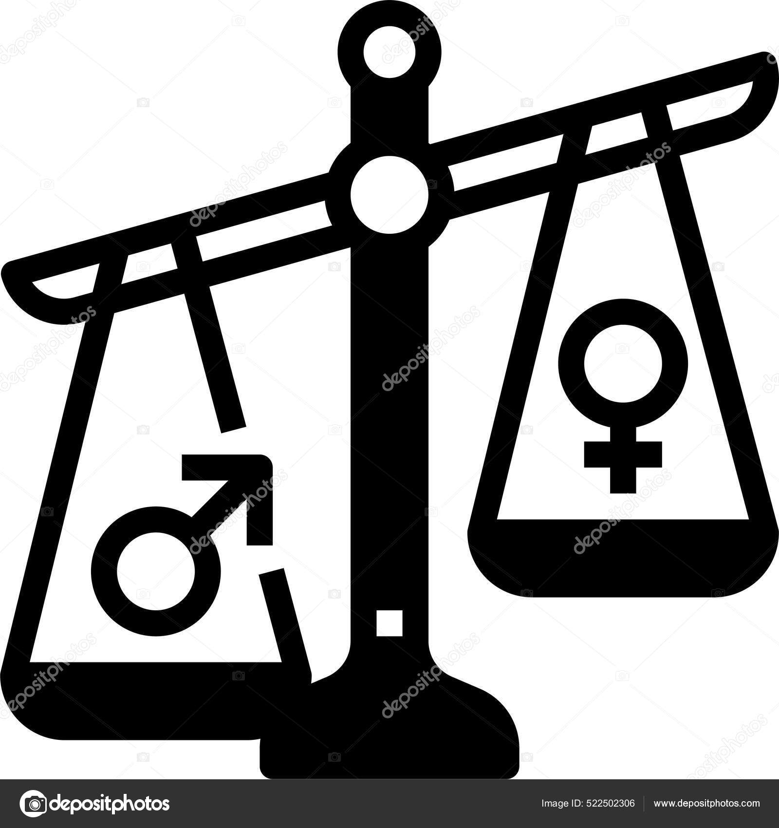 Desigualdad Justicia Injusticia Icono Vector de stock #522502306 de ...