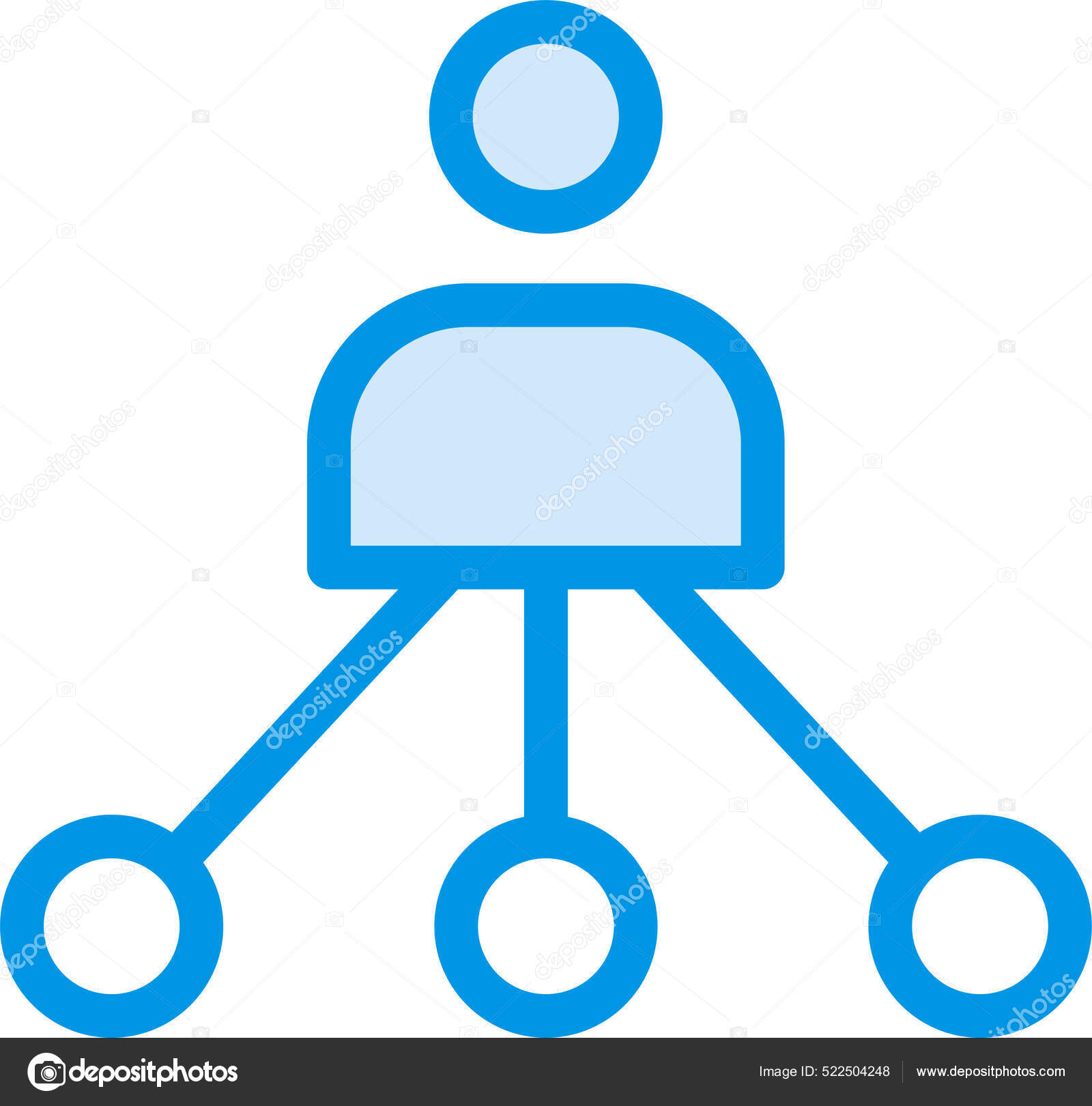 Connect Distribution Network Icon Filled Outline Style Stock Vector by ...