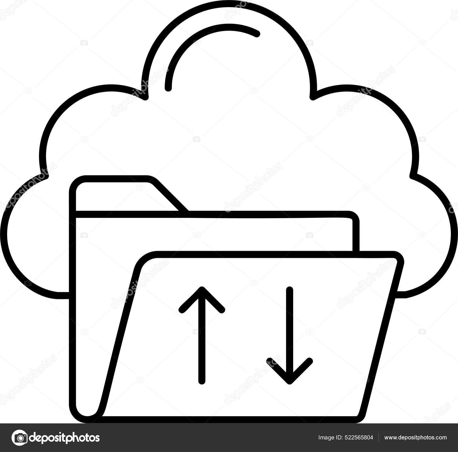 Cloud Download Folder Icon Outline Style Stock Vector by ©iconfinder ... Cloud Download Folder Icon Outline Style Stock Vector by ©iconfinder ...