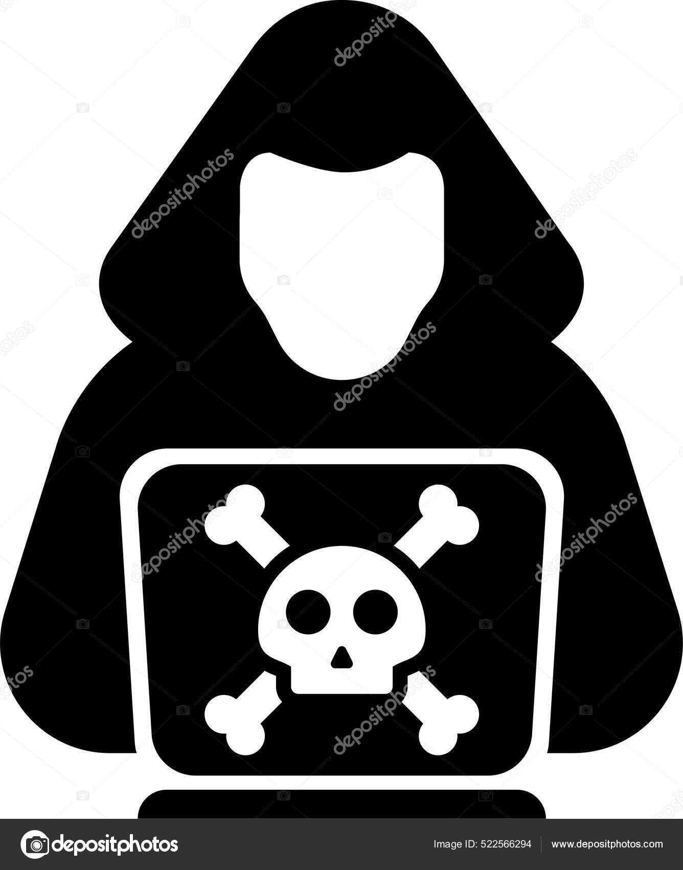 Crimen Cyber Hacker Icono Estilo Sólido Vector de stock #522566294 de ...