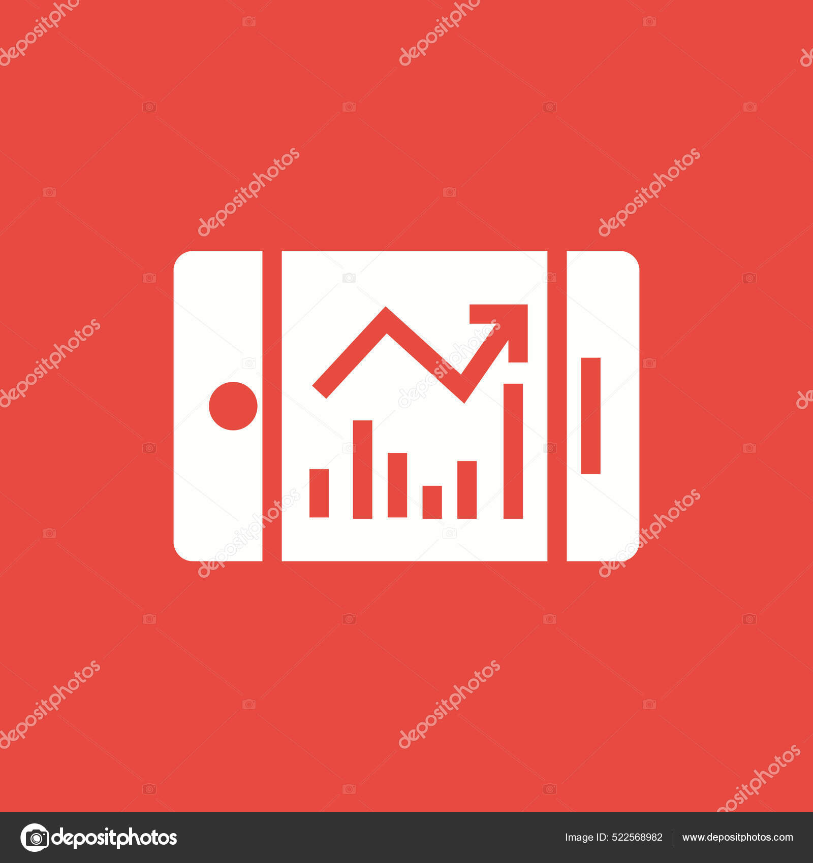 Analysis Chart Graph Icon Flat Style Stock Vector by ©iconfinder 522568982