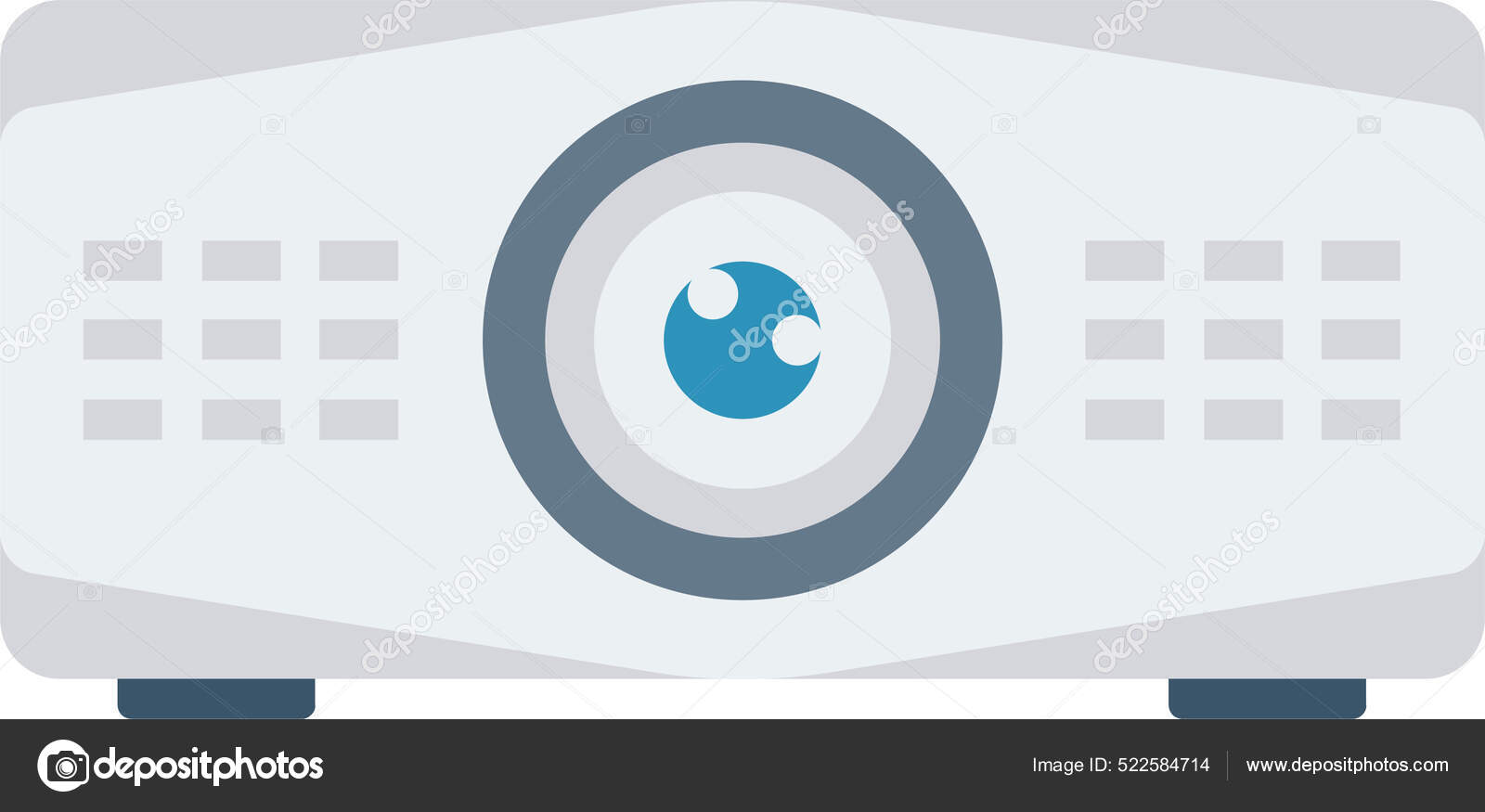 Beamer Cinema Device Icon Flat Style Stock Vector by ©iconfinder 522584714