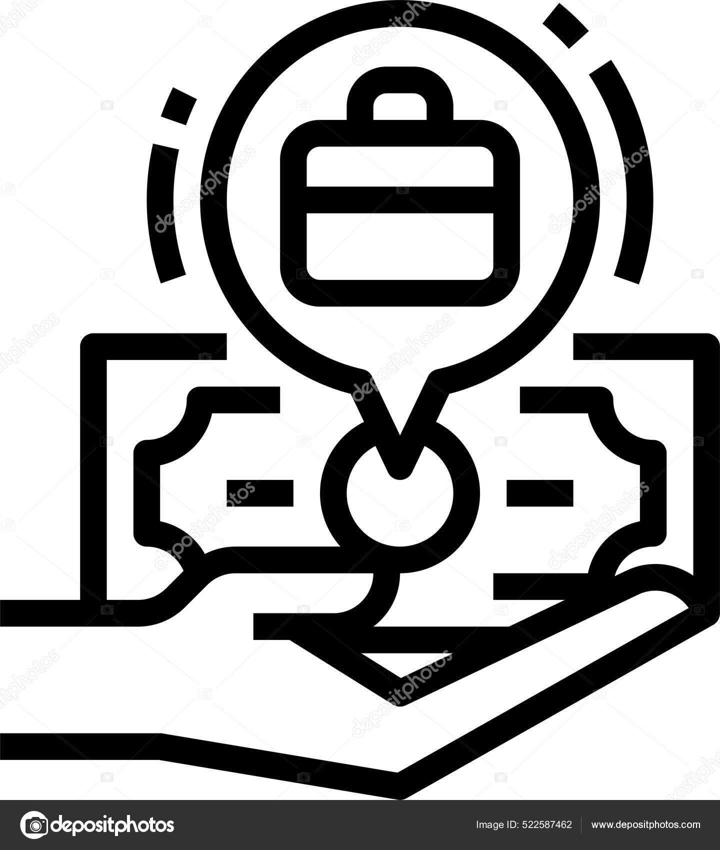 Compensation Wages Job Icon Outline Style Stock Vector by ©iconfinder ...