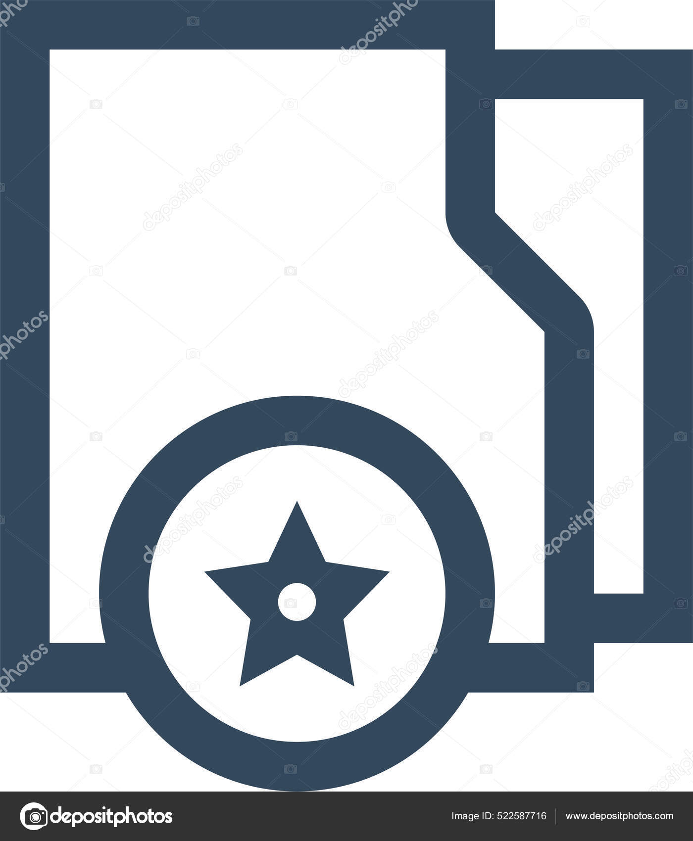 Carpeta Favorita Miró Icono Carpeta Estilo Esquema Vector de stock por ...