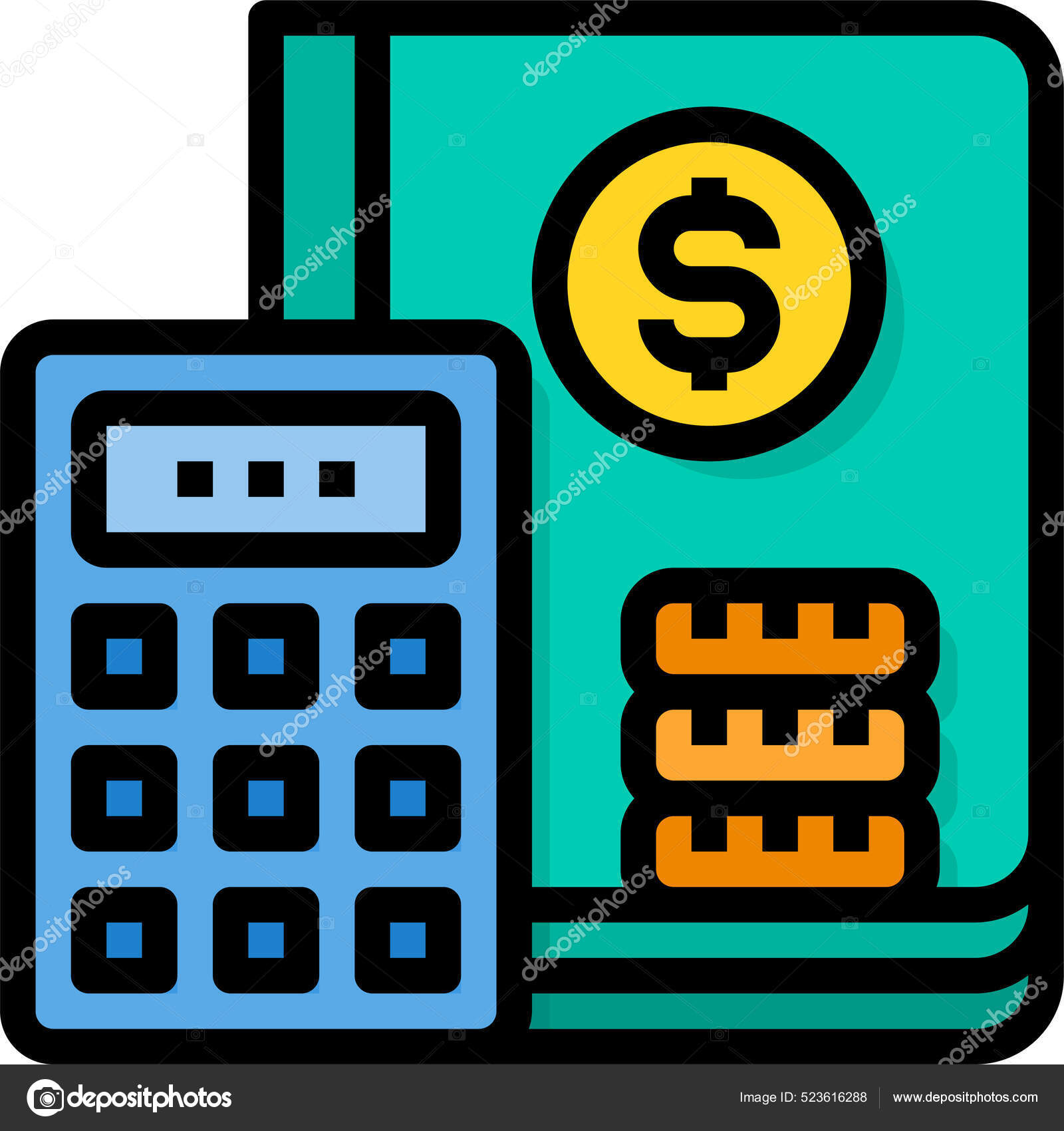 Finance Budget Calculator Icon Stock Vector by ©iconfinder 523616288