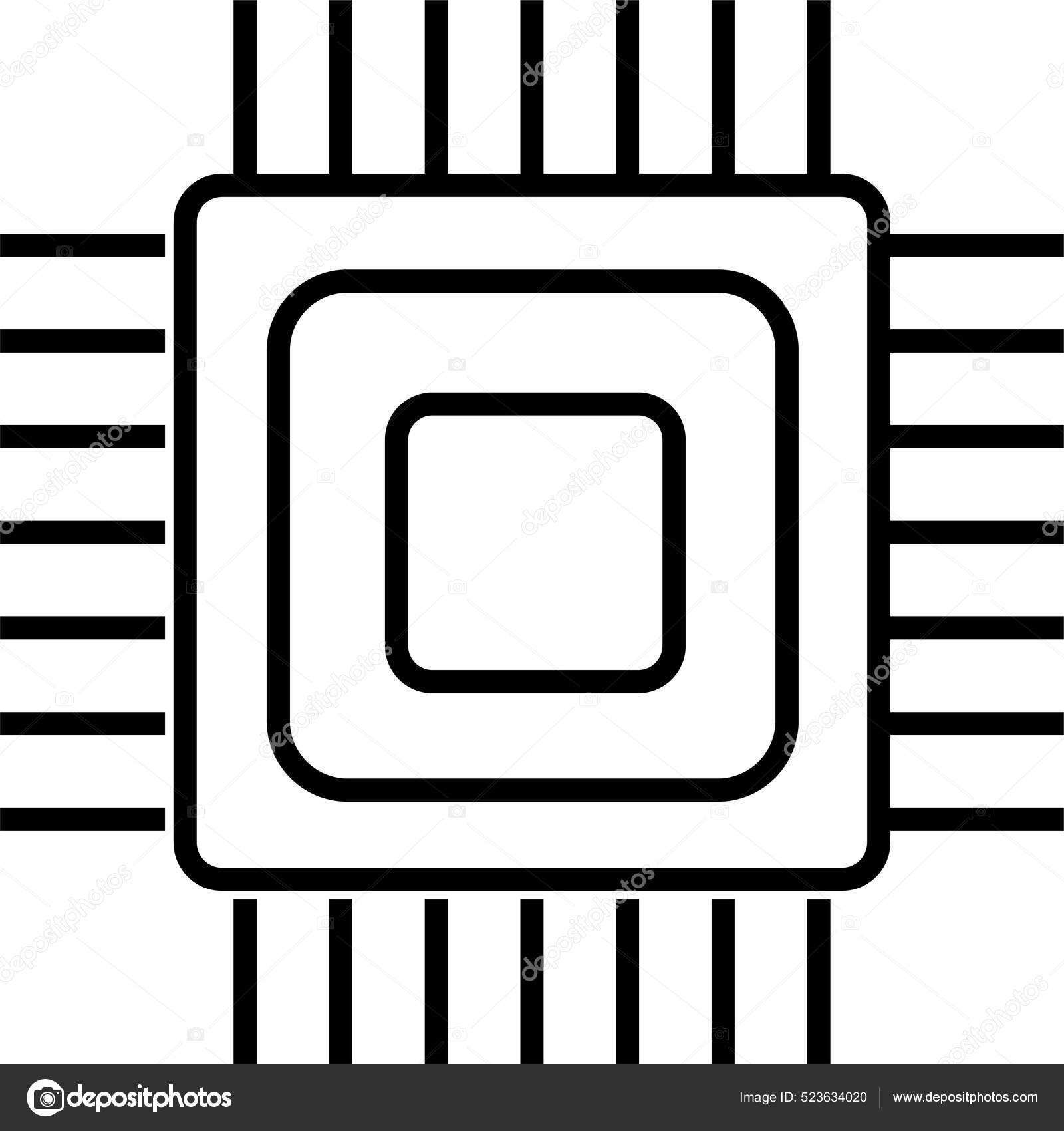 Computer Cpu Outline