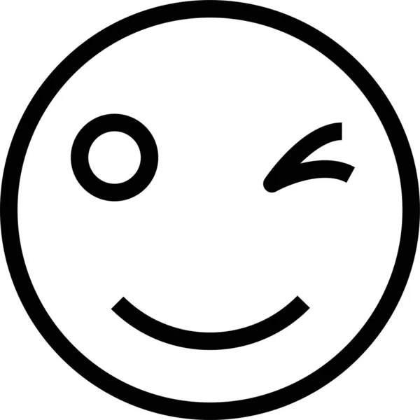 Emoji Emotion Essential Icon Outline Style Stock Vector Image by ...