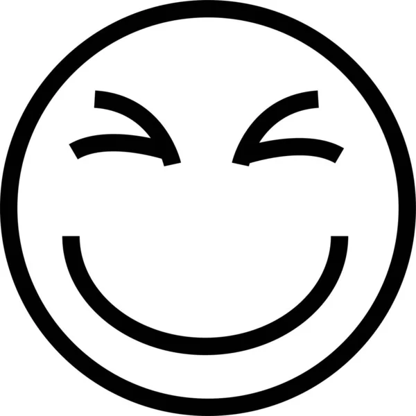 Emoji Emotion Essential Icon Outline Style Stock Vector Image by ...