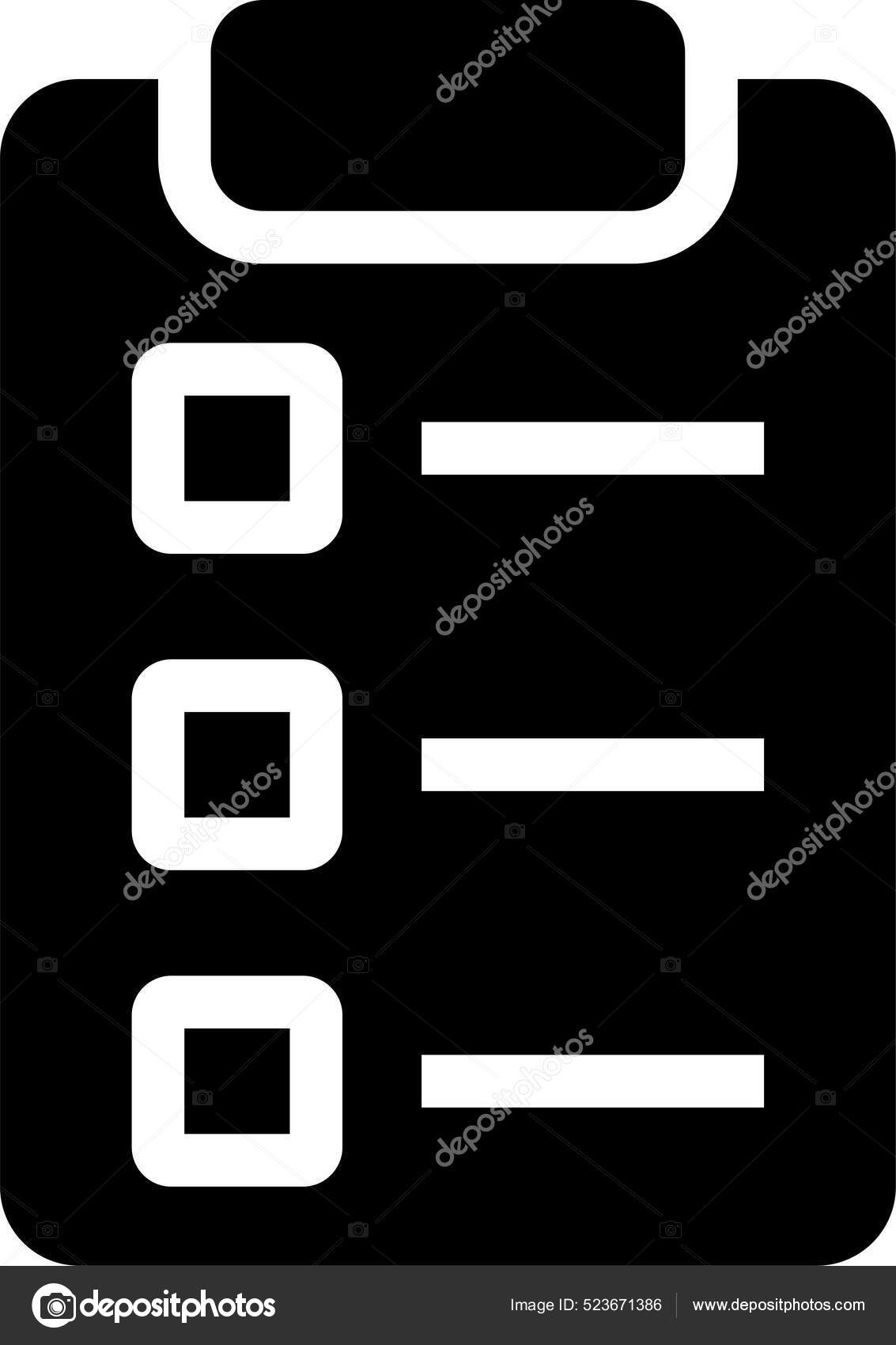 Checkbox Checklist Compliance Icon Solid Style Stock Vector Image by ...